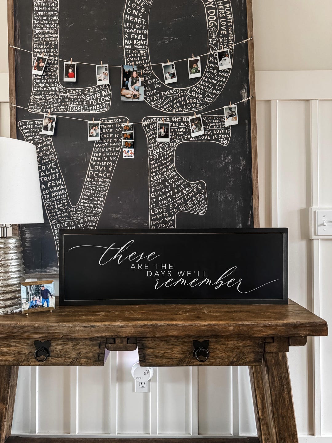 These Are the Days We'll Remember Framed Wood Sign Living Room Decor ...