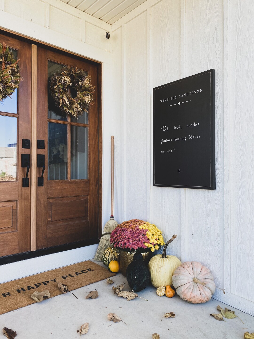 Hocus Pocus Glorious Morning Halloween Framed Wood Sign Fall Porch ...