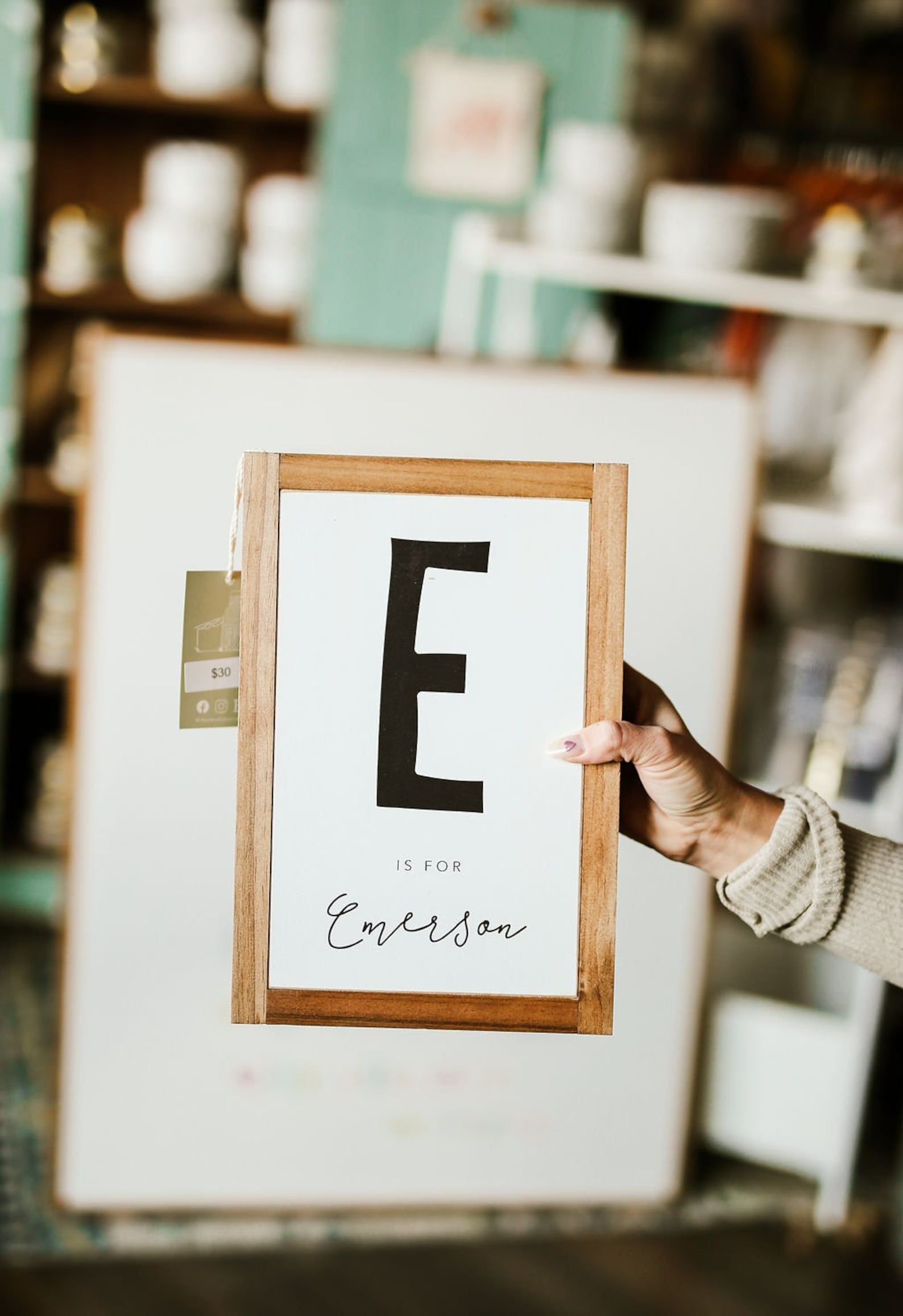 Custom Kids Name Framed Wood Sign Children Monogram Nursery - Etsy