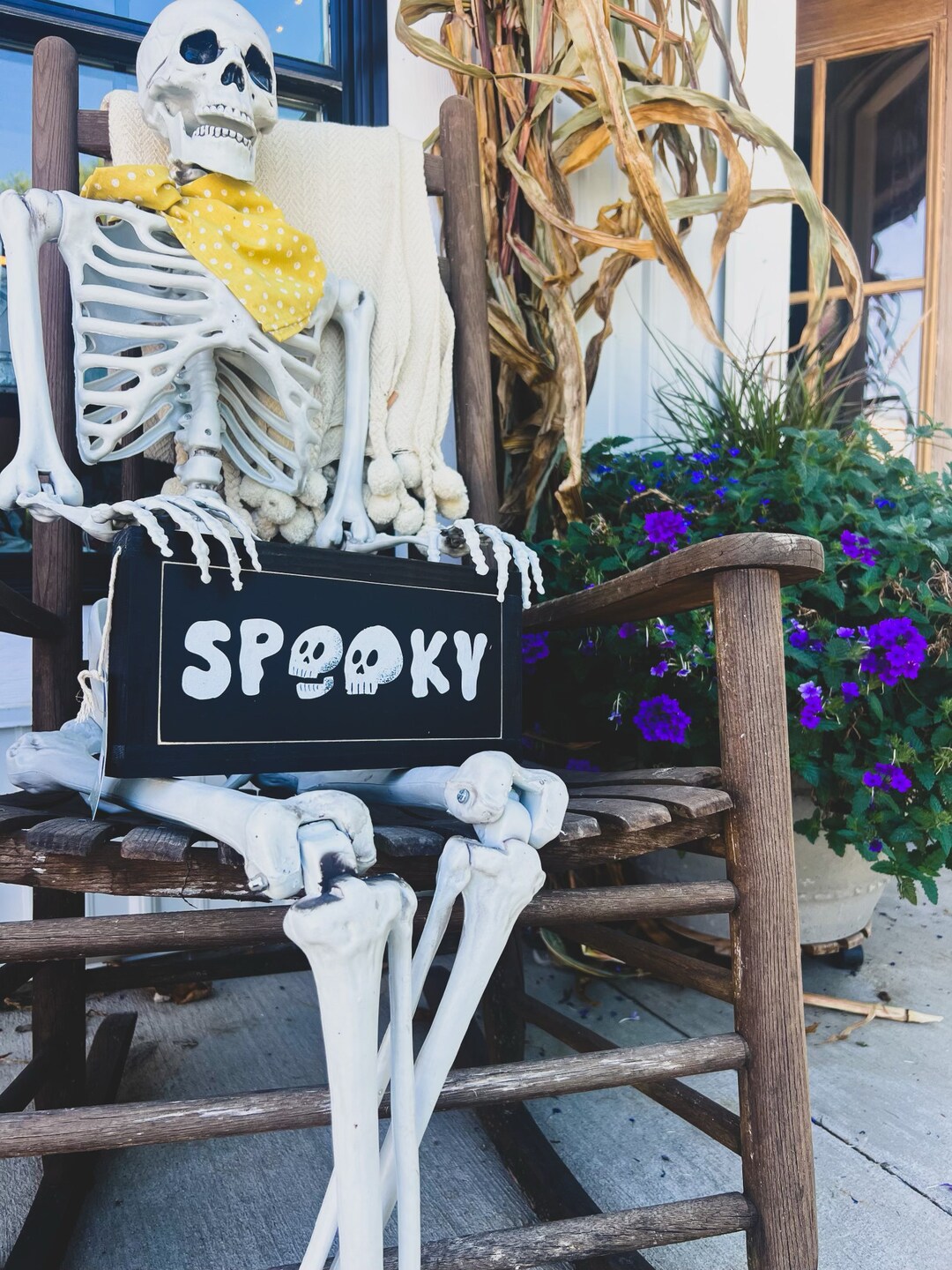 6"x12" Spooky Framed Wood Sign Halloween Sign Fall Decor Porch Sign - Etsy