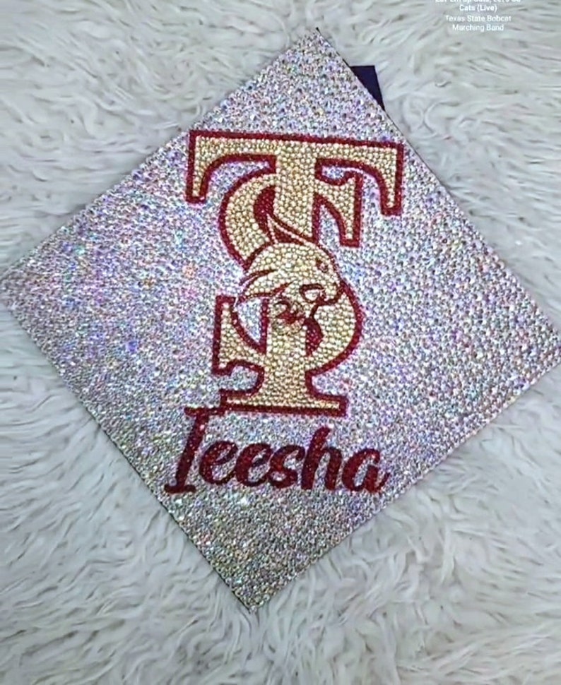 Custom Rhinestone Graduation Cap - Etsy