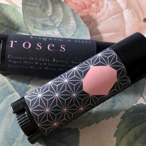 Rose Lip Balm Natural Rose Otto Pure Rose EO Vegan Lip Balm | Etsy