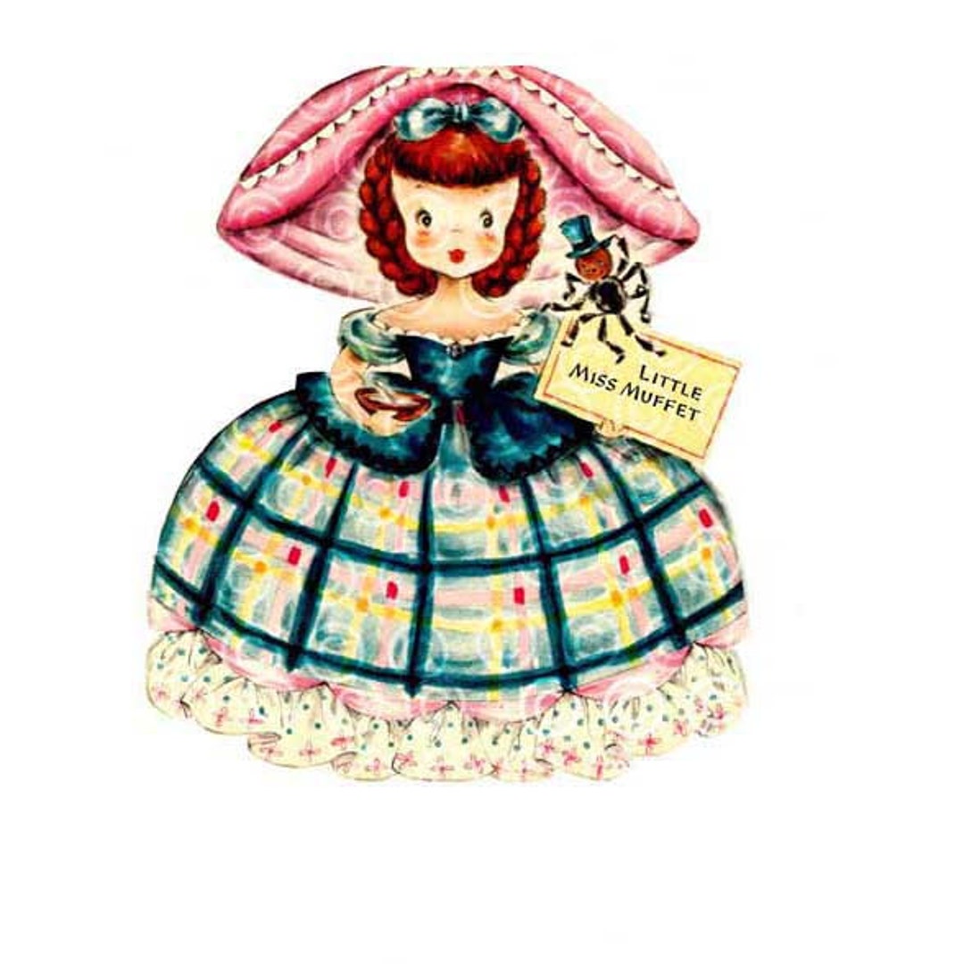 Little Miss Muffet 1940s Vintage Digital - Instant Download JPEG File ...