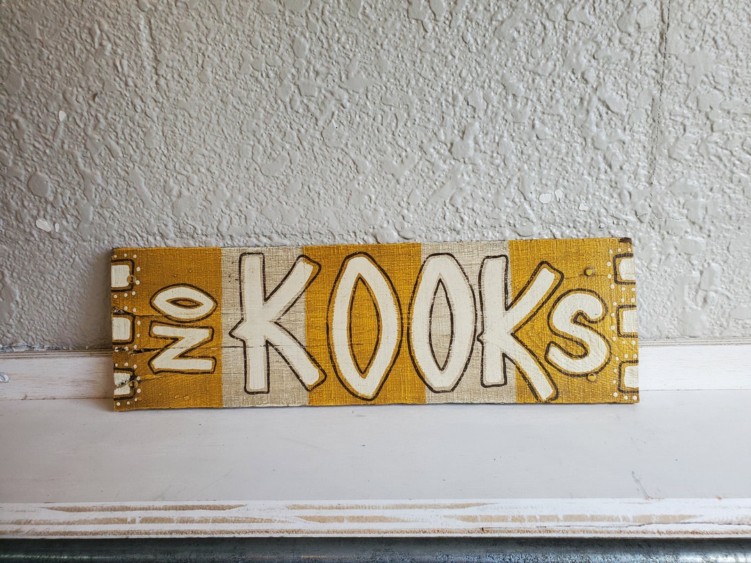 Rustic No Kooks Sign on Pallet Wood Hand Painted - Etsy UK