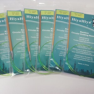 Hiyahiya Bamboo Fixed Circular Needles, 2-10 Mm, 24", 60cm - Etsy