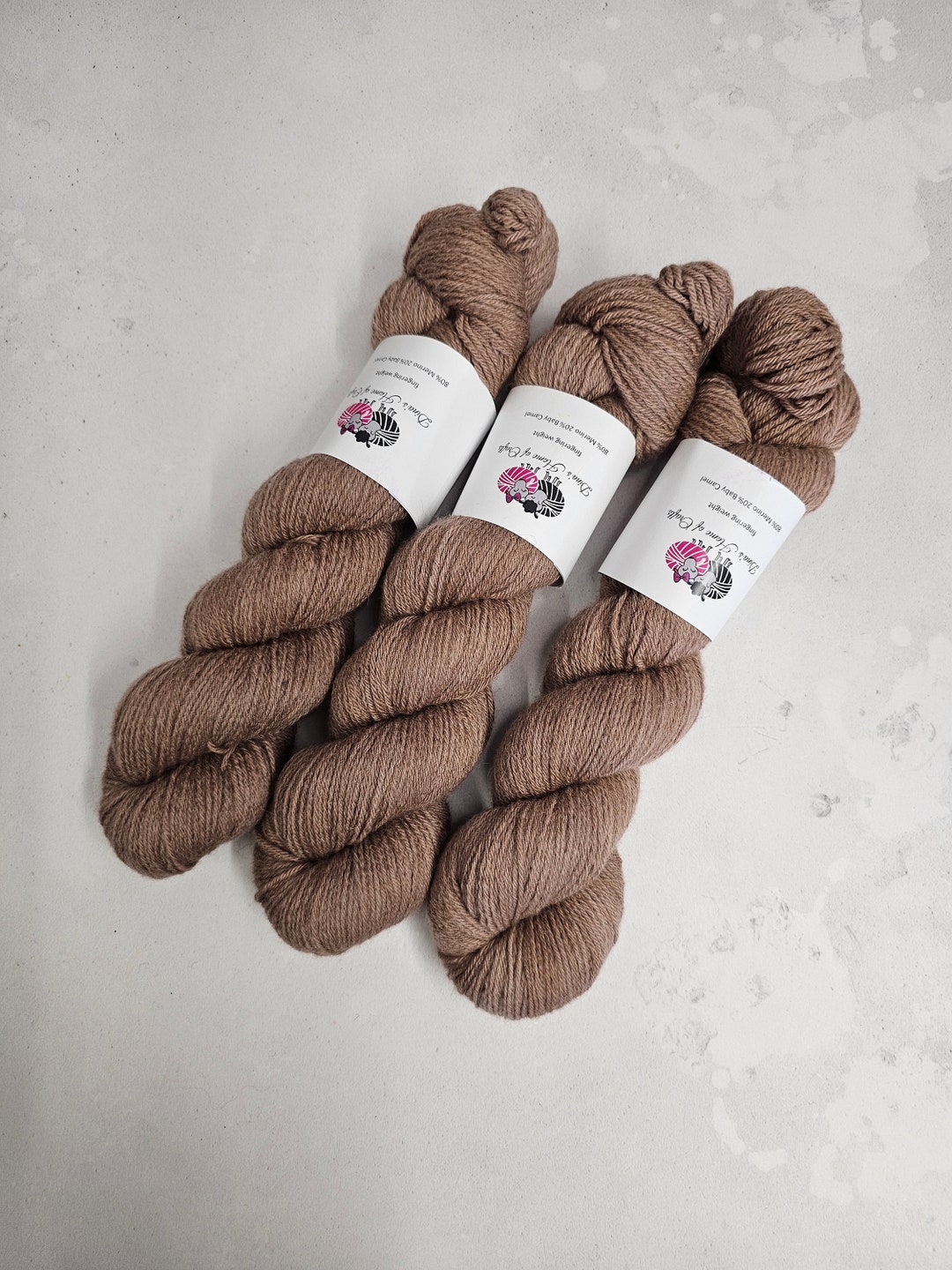 Merino/ Baby Camel Yarn, 4-ply, Fingering, 100g, MINK - Etsy UK
