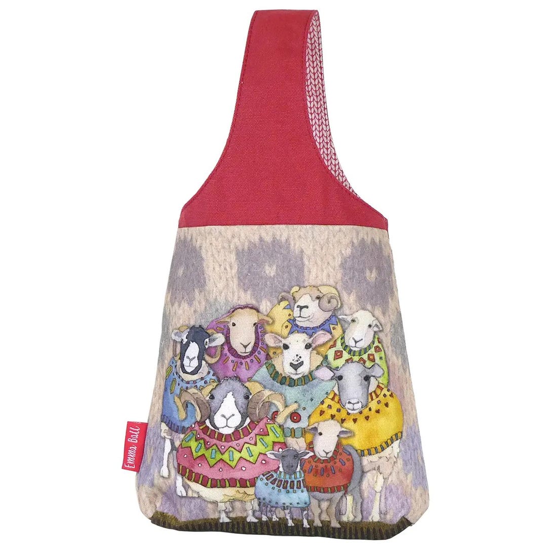 SHEEP in SWEATERS Small Wrist Bag, Project Bag, Crochet Bag, Knitting ...