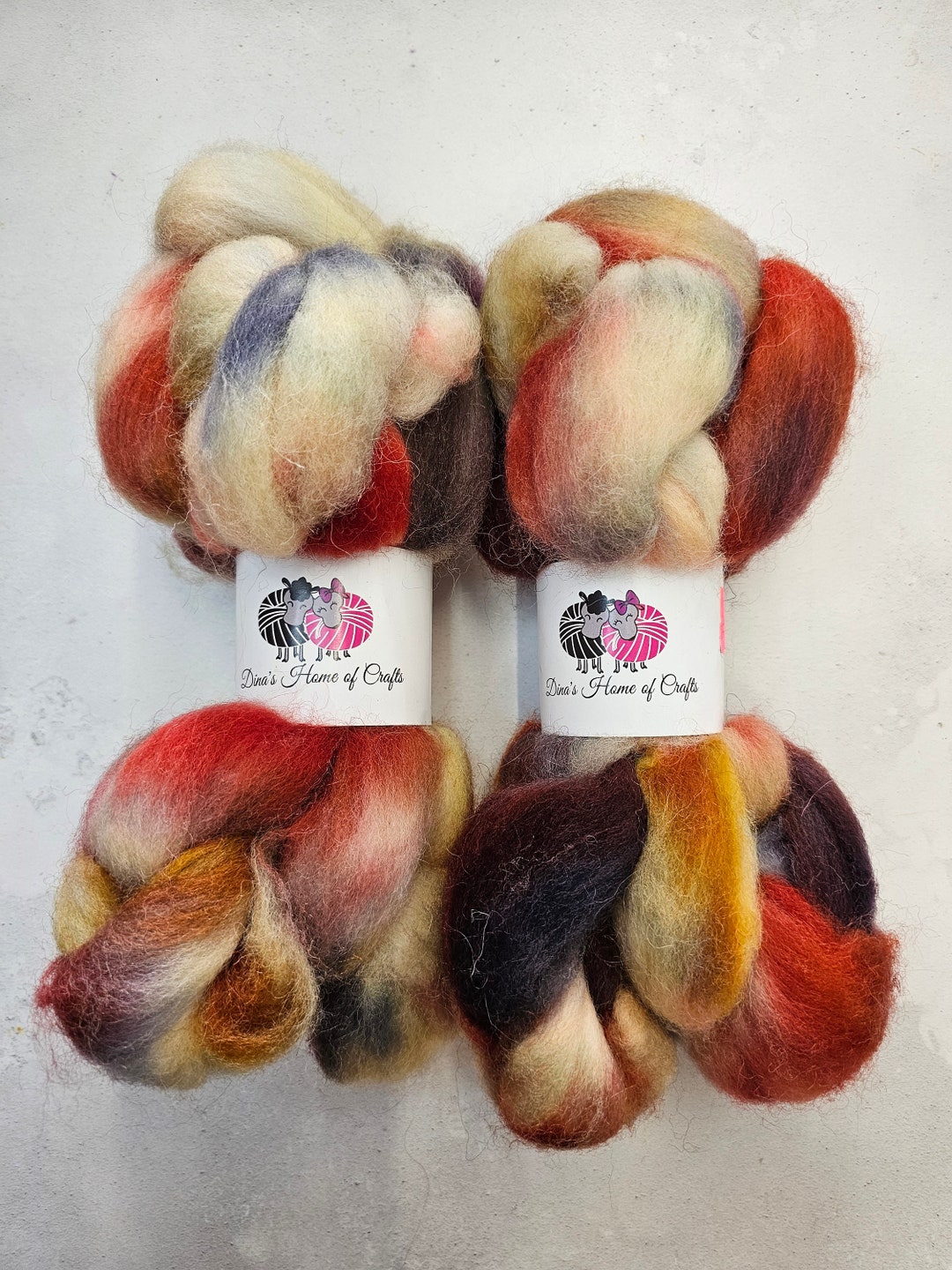 Cheviot Roving Wool Top 100 G MAPLE - Etsy