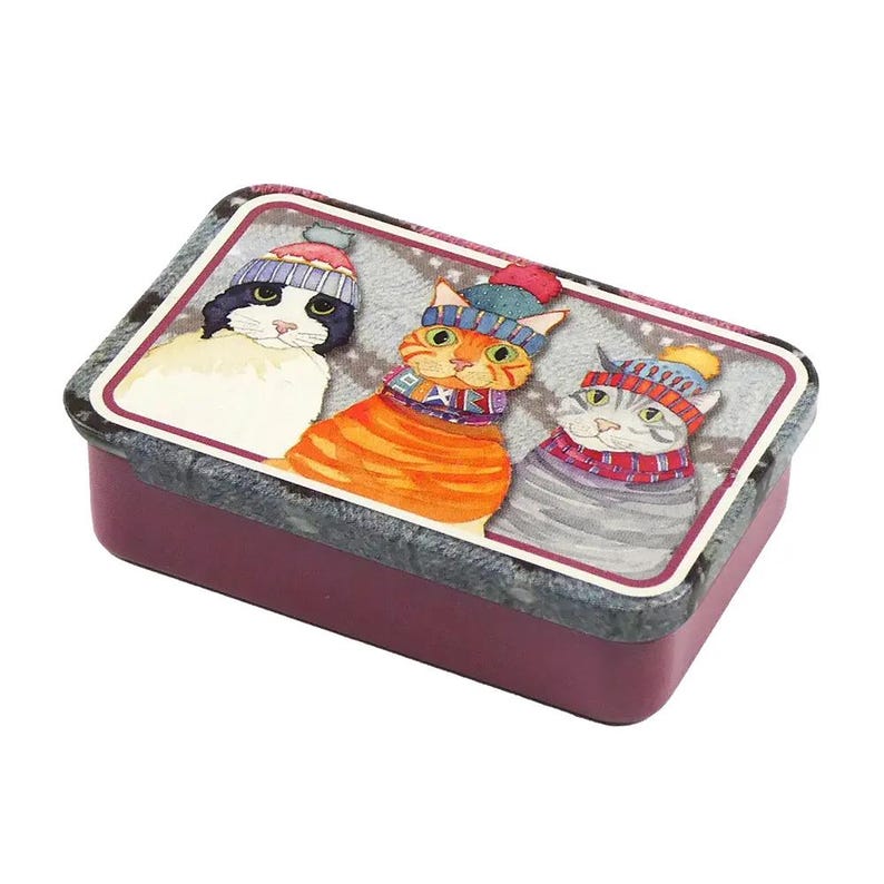 Emma Ball CATS IN HATS Pocket Tin, Small Notions Tin - Etsy