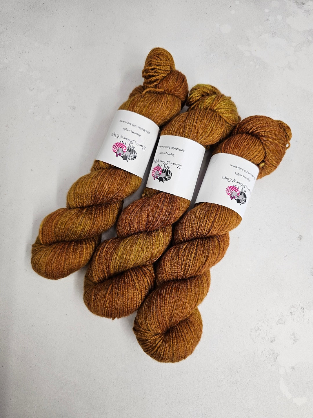Merino/ Baby Camel Yarn, 4-ply, Fingering, TOBACCO, 100g - Etsy