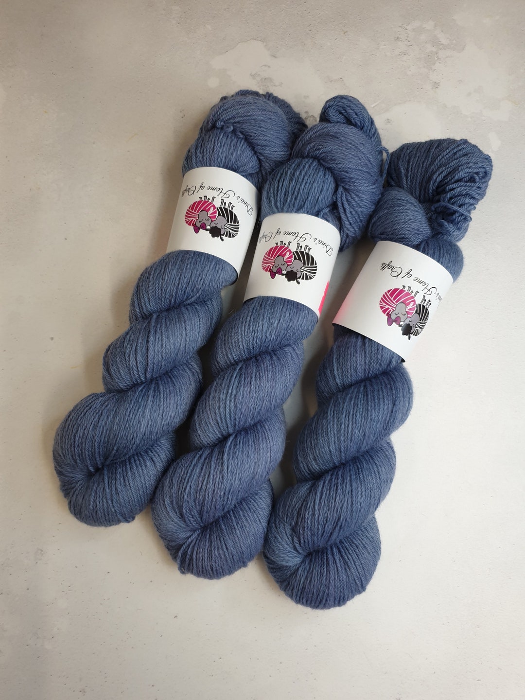 Merino/ Baby Camel Yarn, 4-ply, Fingering, BLUEBERRY, 100g - Etsy