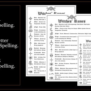 The Witches Runes Printable Pages. Witchcraft. Book of Shadows ...