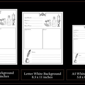 Spell Bottle Template Printable Pages. Witchcraft. Book of Shadows ...