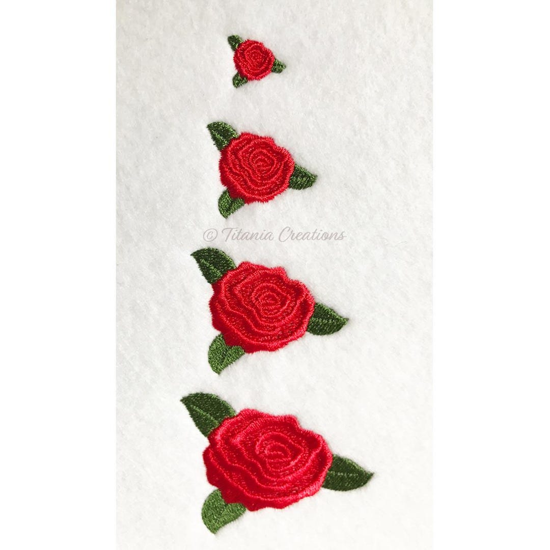 Mini Rose Machine Embroidery Design Pattern Four Sizes Included by ...