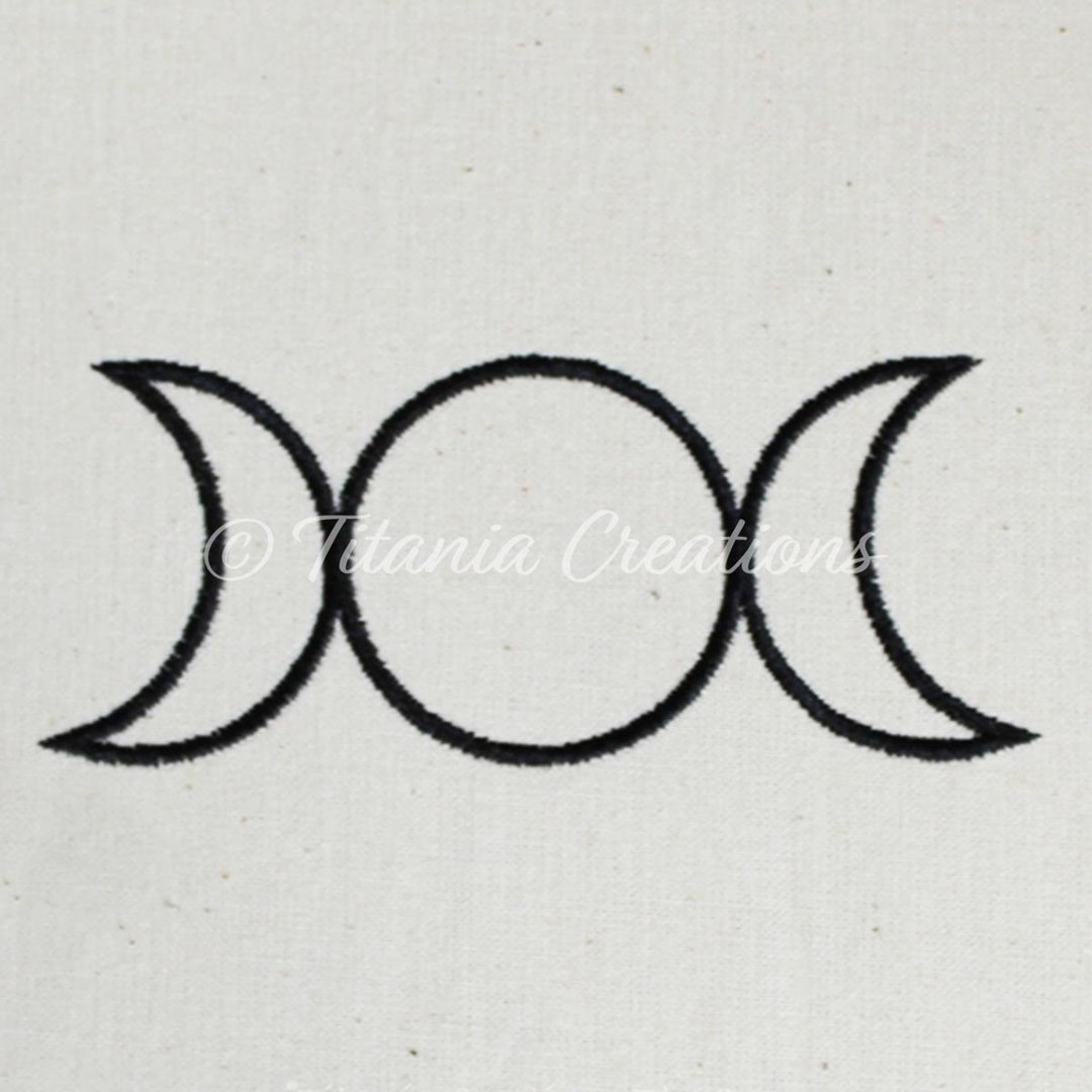 Triple Goddess Pagan Machine Embroidery Design for 4x4 5x7 Hoop Sizes ...