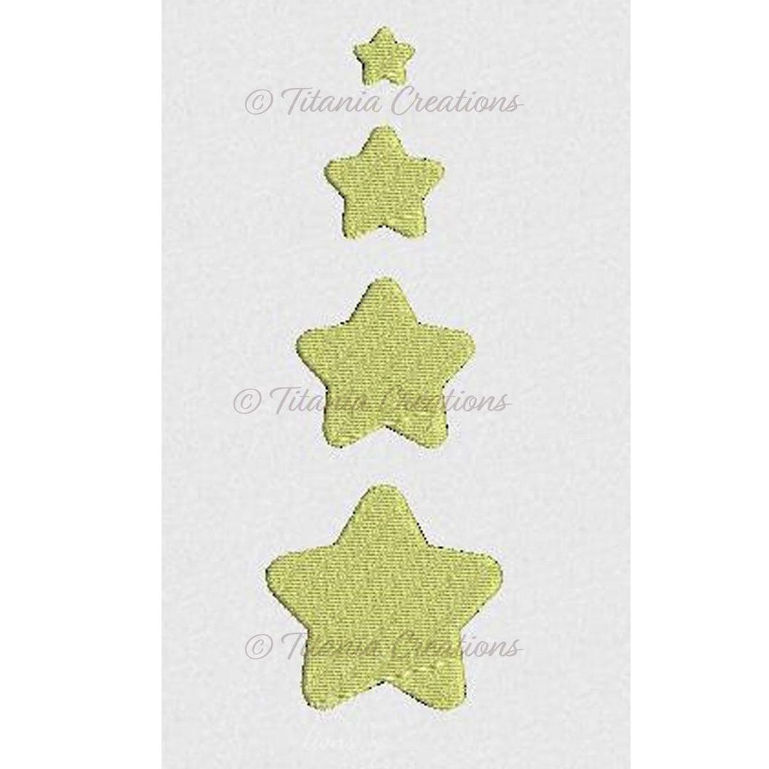Mini Rounded Star Machine Embroidery Design Pattern Four Sizes Included ...