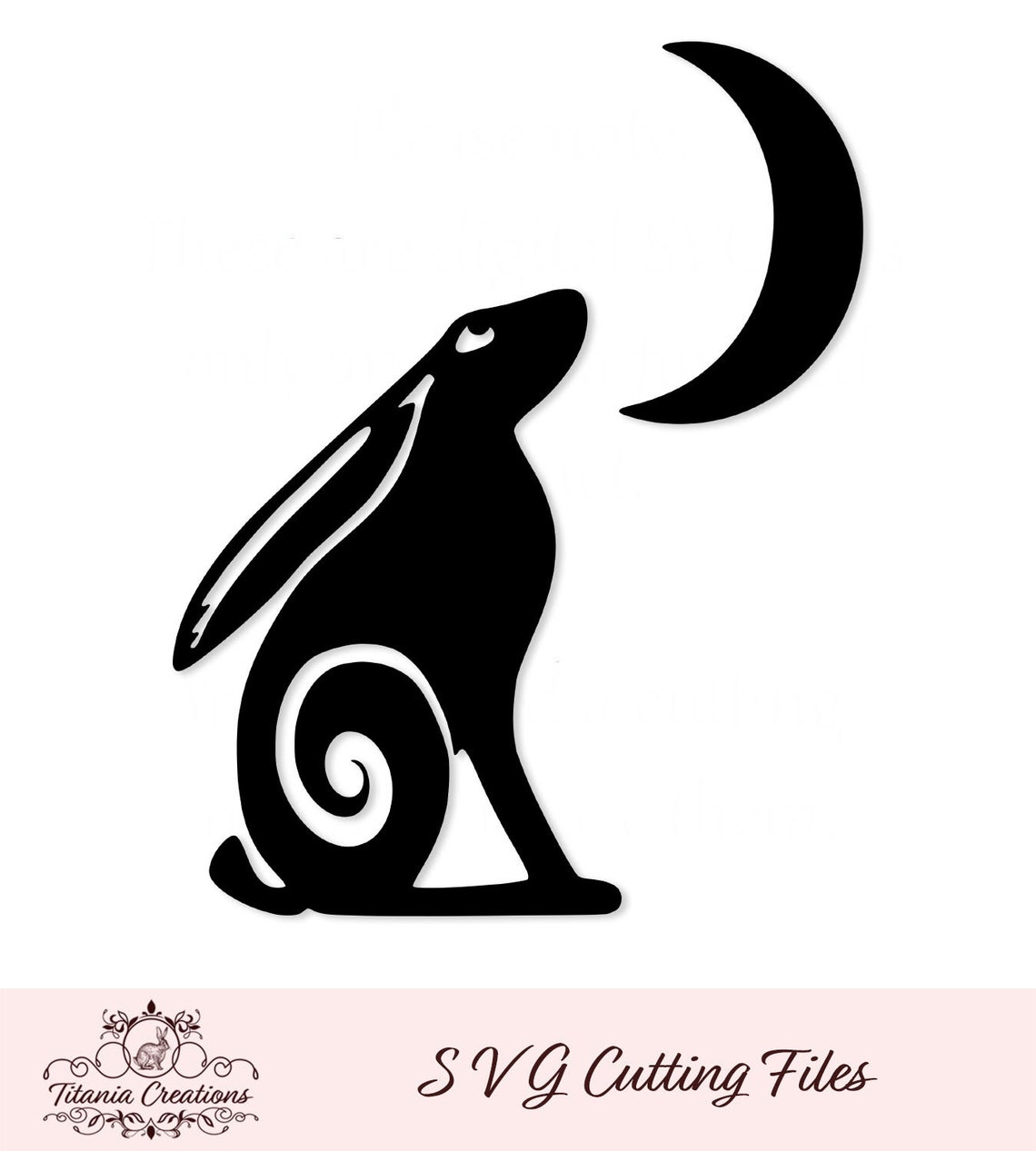 Moon Gazing Hare Pagan Wiccan SVG Cut File by Titania Creations ...