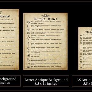 The Witches Runes Printable Pages. Witchcraft. Book of Shadows ...