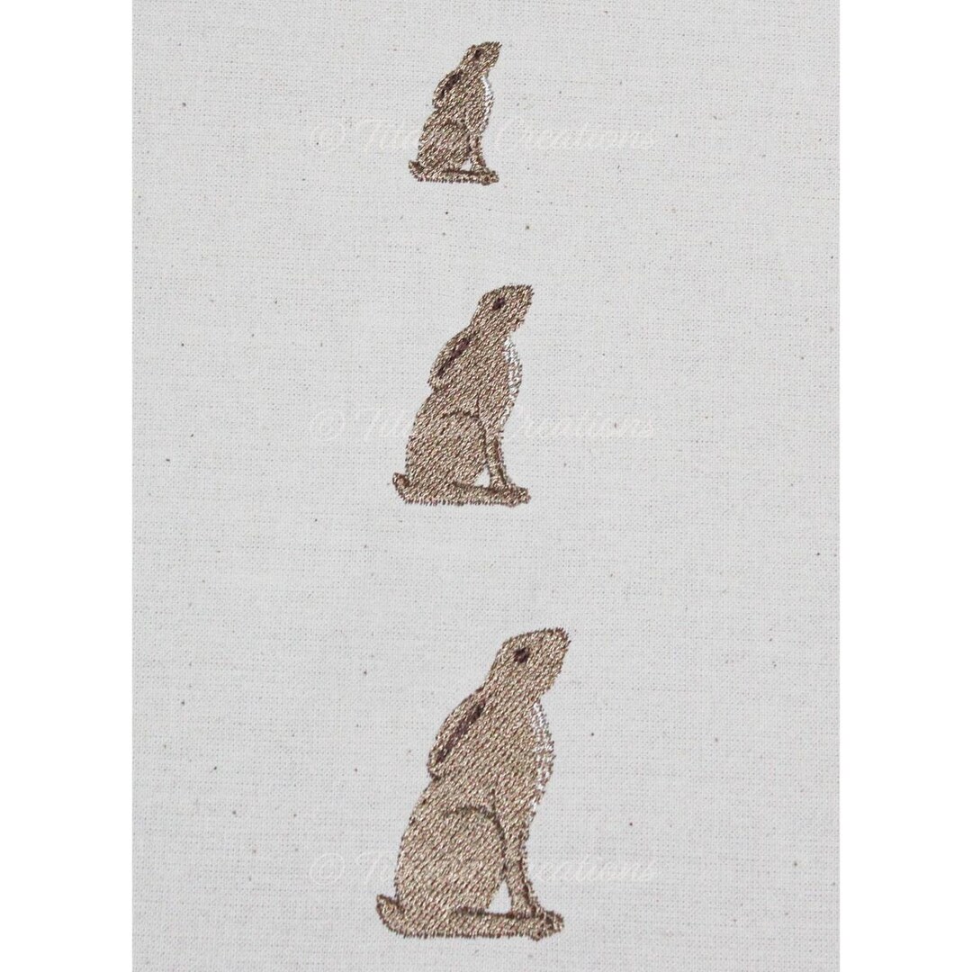 Mini Moon Gazing Hare Machine Embroidery Design (instant Download) - Etsy