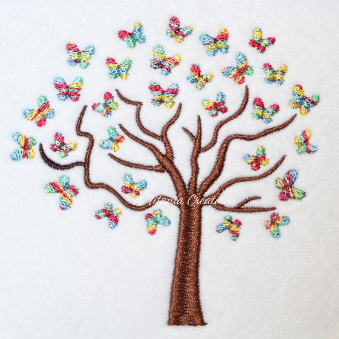 Butter Tree Machine Embroidery Design Pattern for 4x4 5x7 Hoops by ...