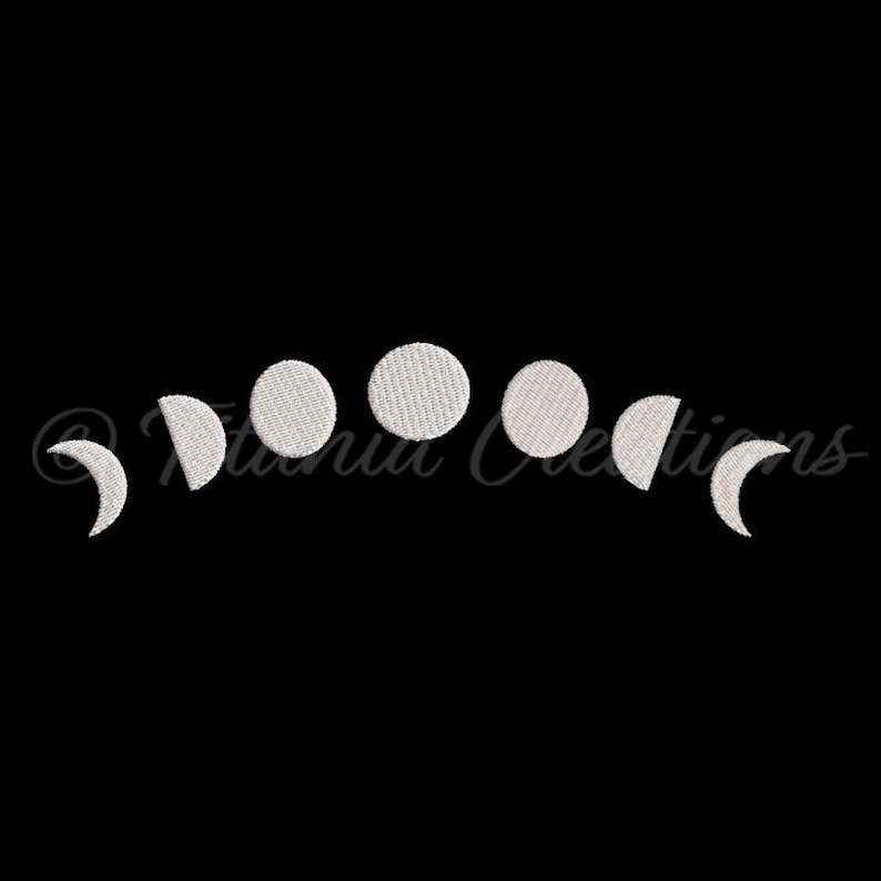 Moon Phases Machine Embroidery Design for 5x7 Hoop Size. - Etsy