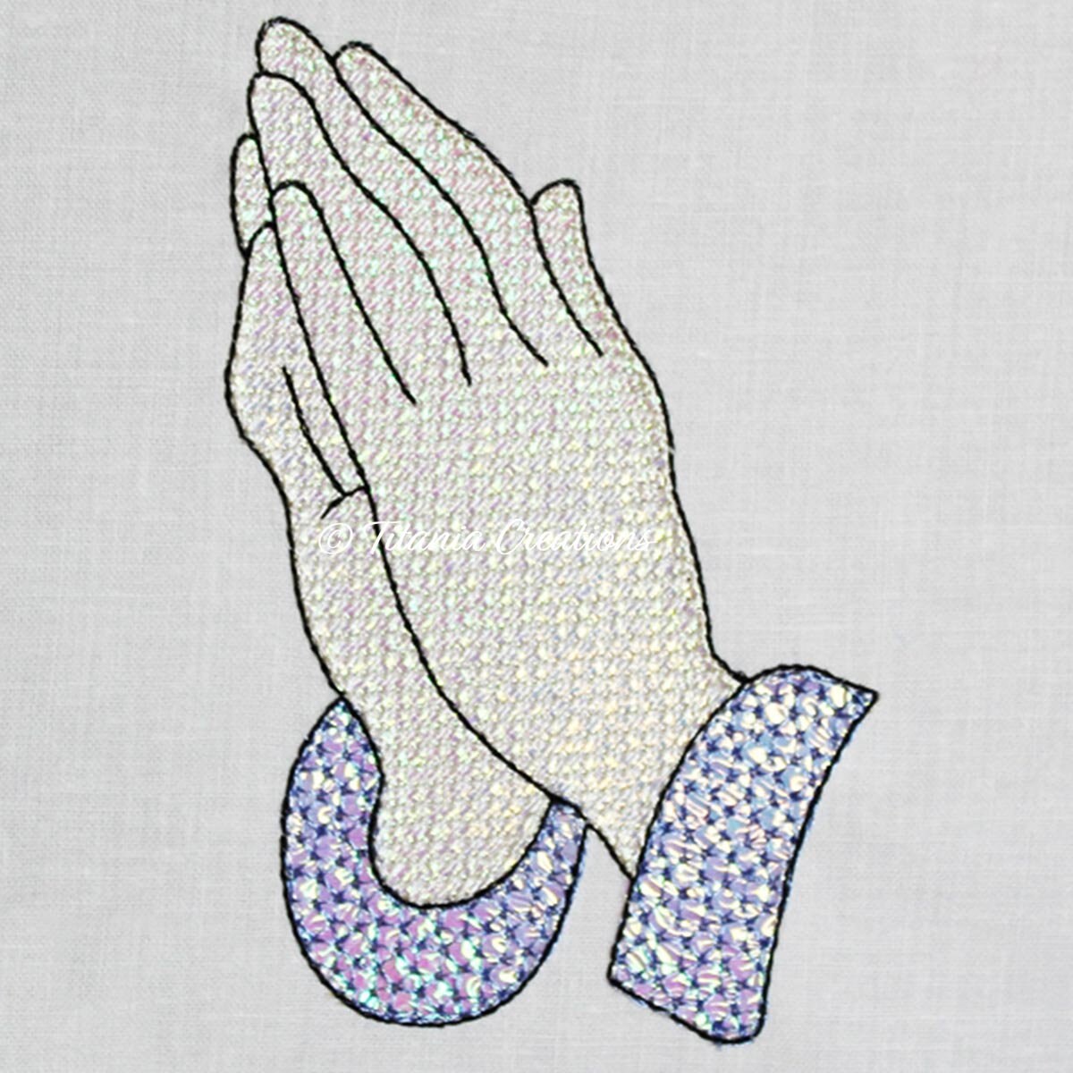 Mylar Praying Hands Machine Embroidery Design Pattern 4x4 Hoop | Etsy