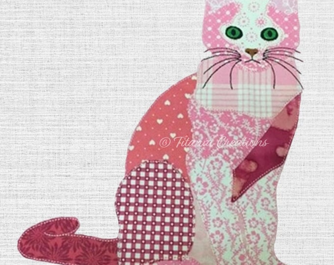 Black Cat Collage Pattern by Laura Heine, Halloween, LHFWBLACKCAT - Etsy