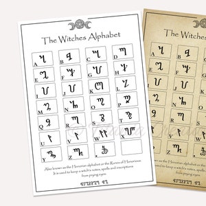 The Witches Alphabet Printable Pages. Pagan. Witchcraft. Book | Etsy