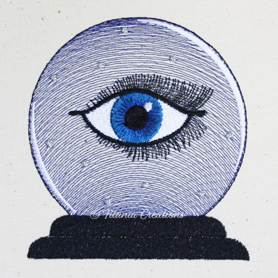 Crystal Ball Pagan Machine Embroidery Design for 4x4 Hoop Size. Instant ...