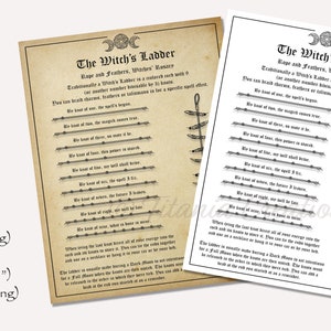 The Witch's Ladder Printable Pages. Witchcraft. Book of Shadows ...