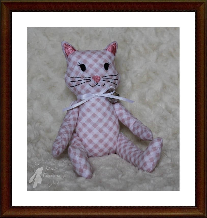 ITH Kitty Cat Machine Embroidery Design Pattern Three Sizes | Etsy