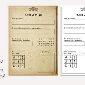 Sigil Magic Printable Pages. Pagan. Witchcraft. Book of Shadows ...