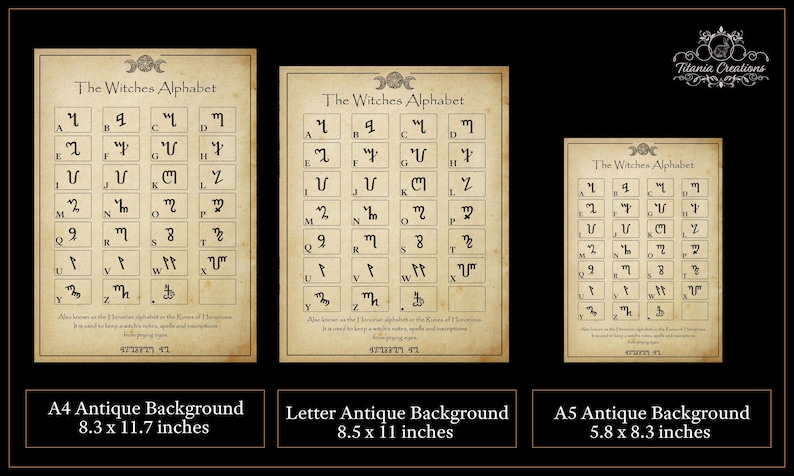 The Witches Alphabet Printable Pages. Pagan. Witchcraft. Book of ...