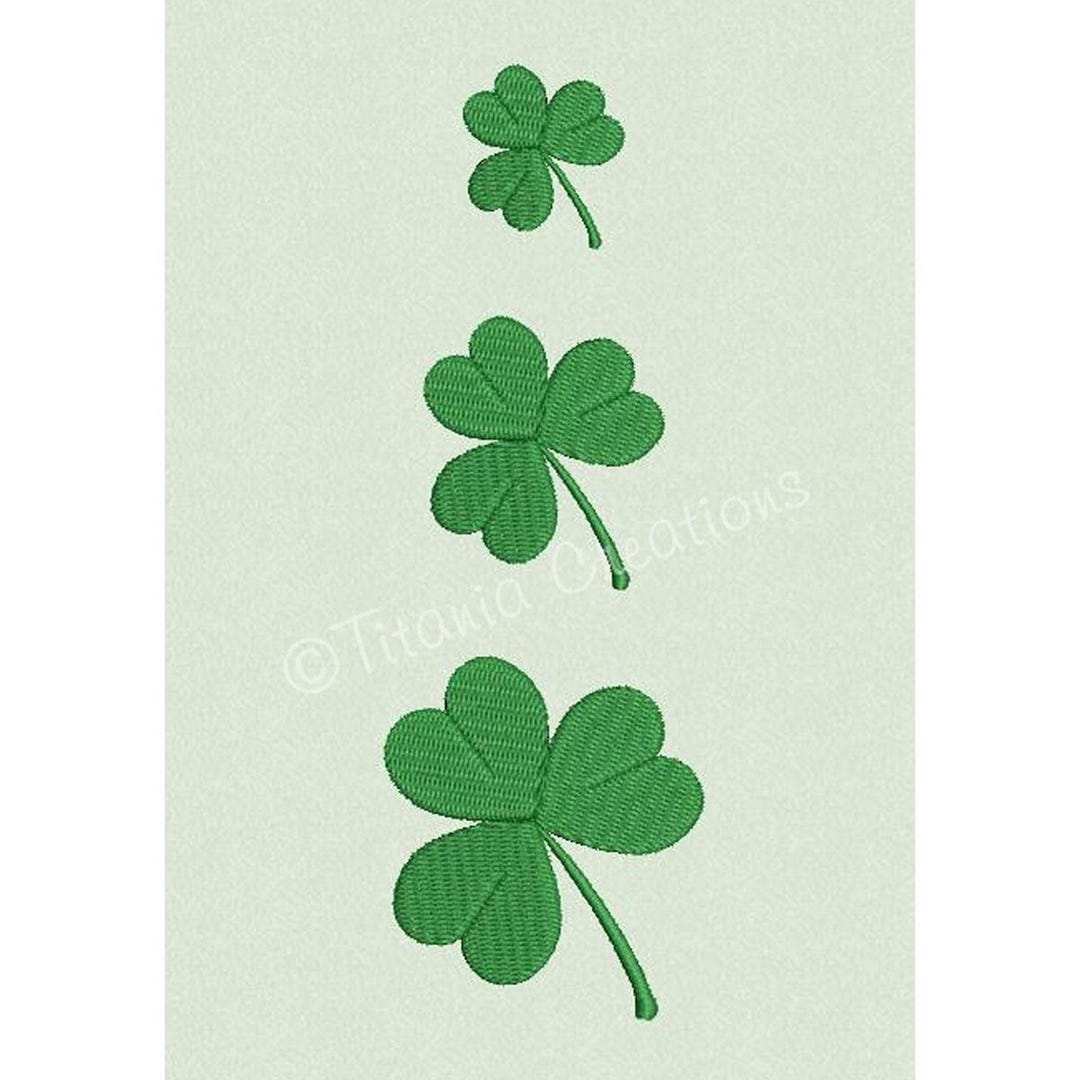 Mini Shamrock Machine Embroidery Design Pattern Three Sizes Included by ...