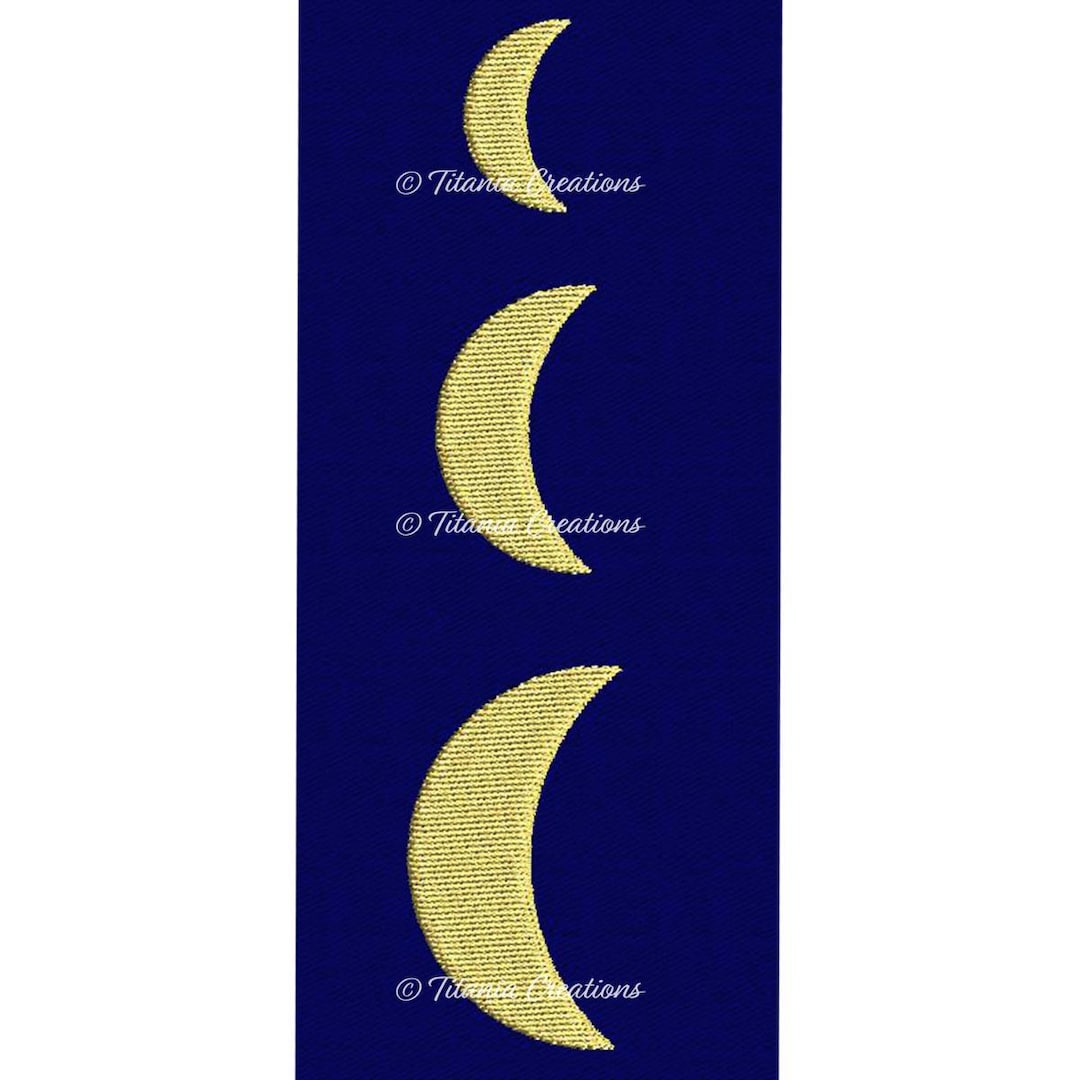 Mini Moon Machine Embroidery Design Pattern Three Sizes Included by ...