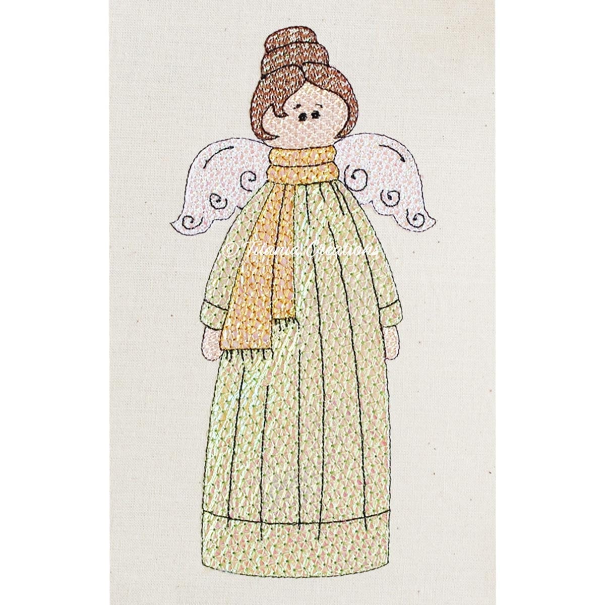 Mylar Angel Machine Embroidery Design Pattern, 5x7 Hoop (instant ...