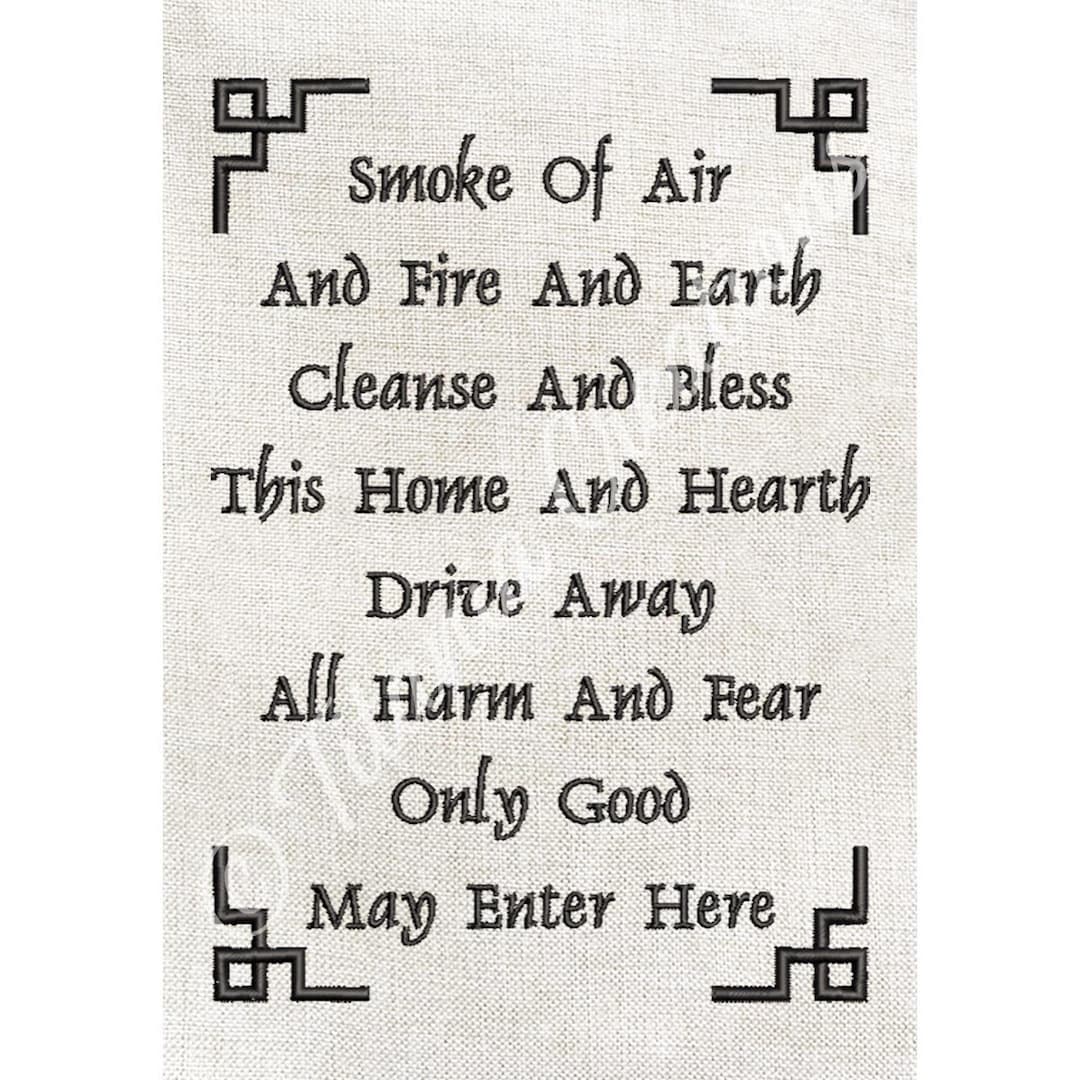 House Blessing Pagan Machine Embroidery Design 5x7 Hoop Size. Instant ...
