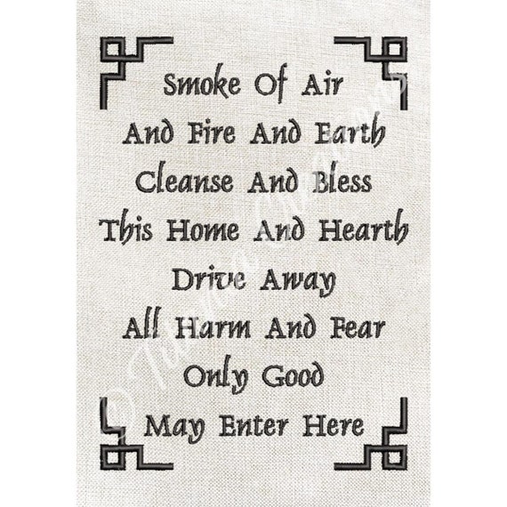 House Blessing Pagan Machine Embroidery Design 5x7 Hoop Size. - Etsy ...