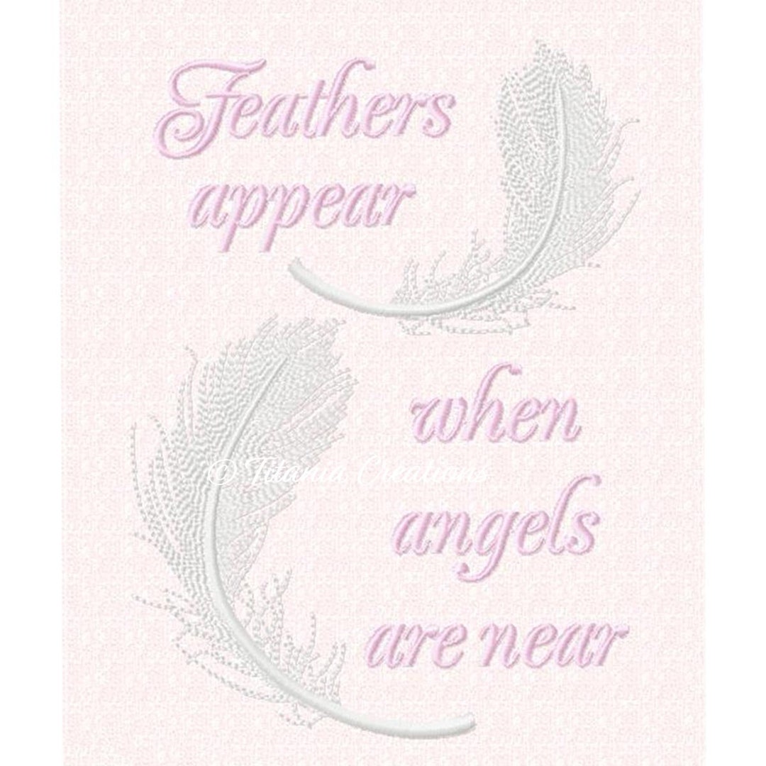 Angel Feathers Appear Machine Embroidery Design Pattern for 7x12 Hoop ...