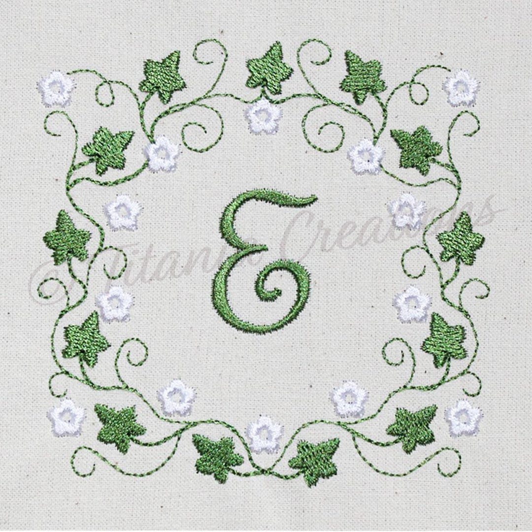 Ivy Alphabet Machine Embroidery Design Pattern 4x4 Hoop by Titania ...
