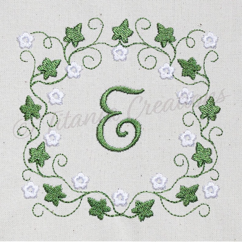 Ivy Alphabet Machine Embroidery Design Pattern 4x4 Hoop by Titania ...