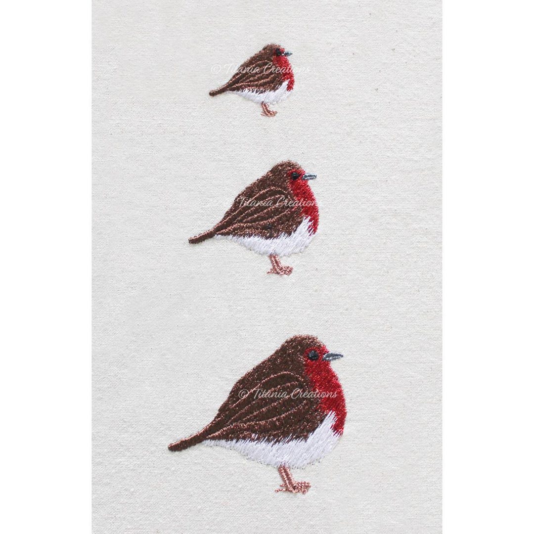 Mini Robin Machine Embroidery Design Pattern Three Sizes Included by ...