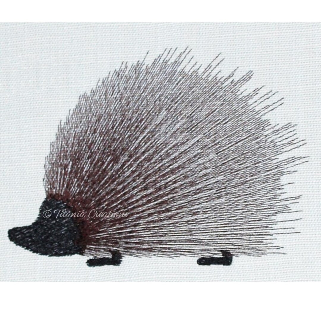 Primitive Hedgehog Machine Embroidery Design, Two Sizes (instant ...