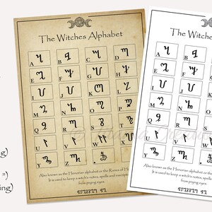 The Witches Alphabet Printable Pages. Pagan. Witchcraft. Book of ...