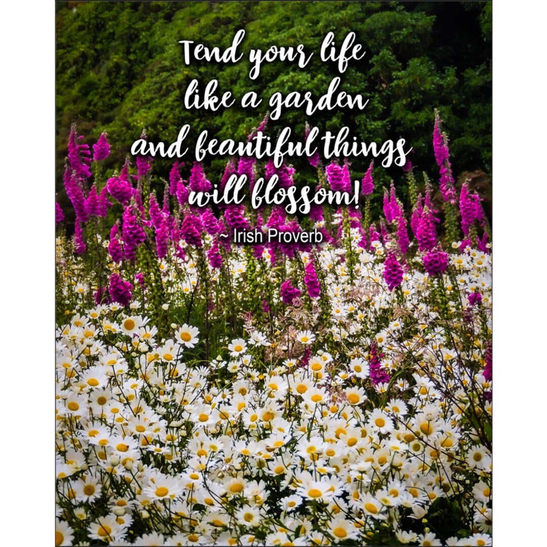 Ireland Proverb Poster, Tend Your Life Like A Garden Ireland Proverb ...