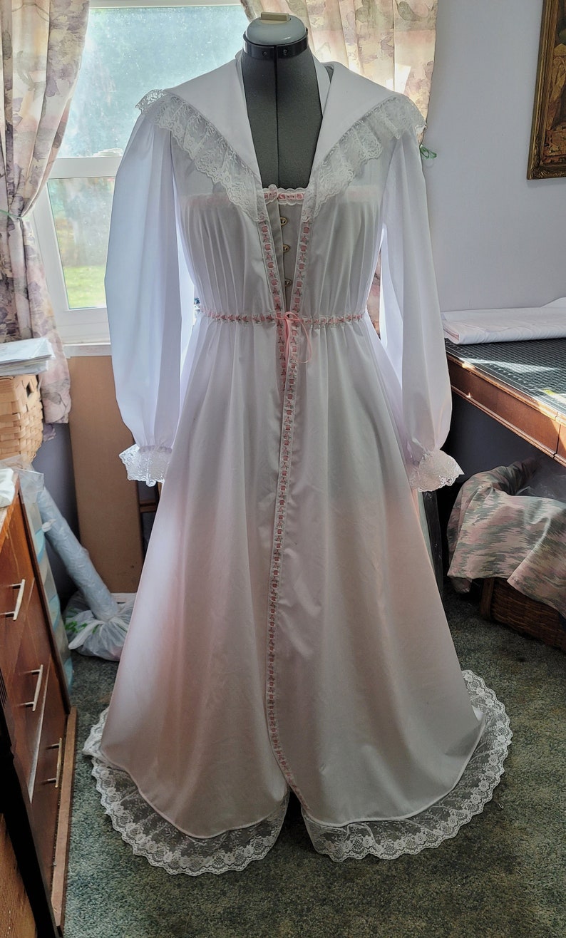 Victorian Nightgown Combination Robe and Floor Length - Etsy