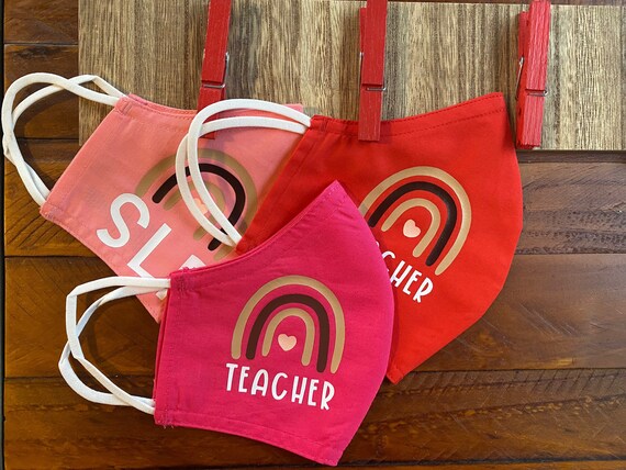 Teacher Face Masks | Etsy