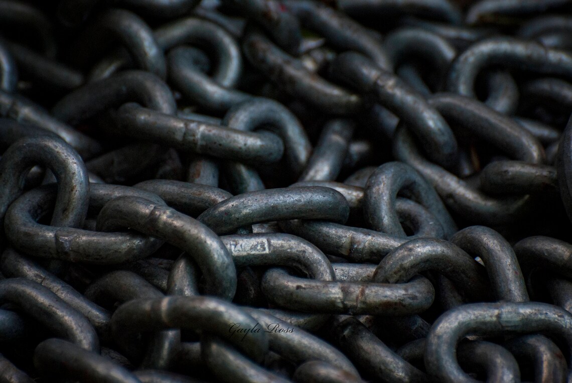 My Chains Are Gone: Industrial Wall Decor, Chain Link, Metal Chains ...