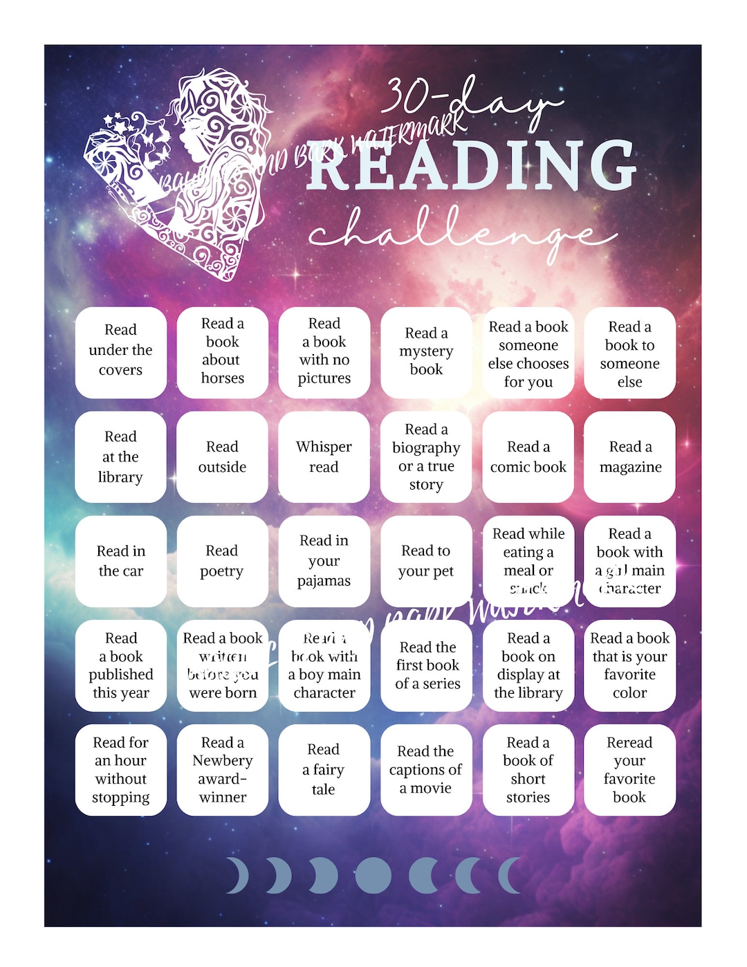 30 Day Book Challenge PDF Download - Etsy
