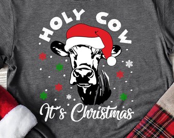 Cow Christmas Svg | Etsy
